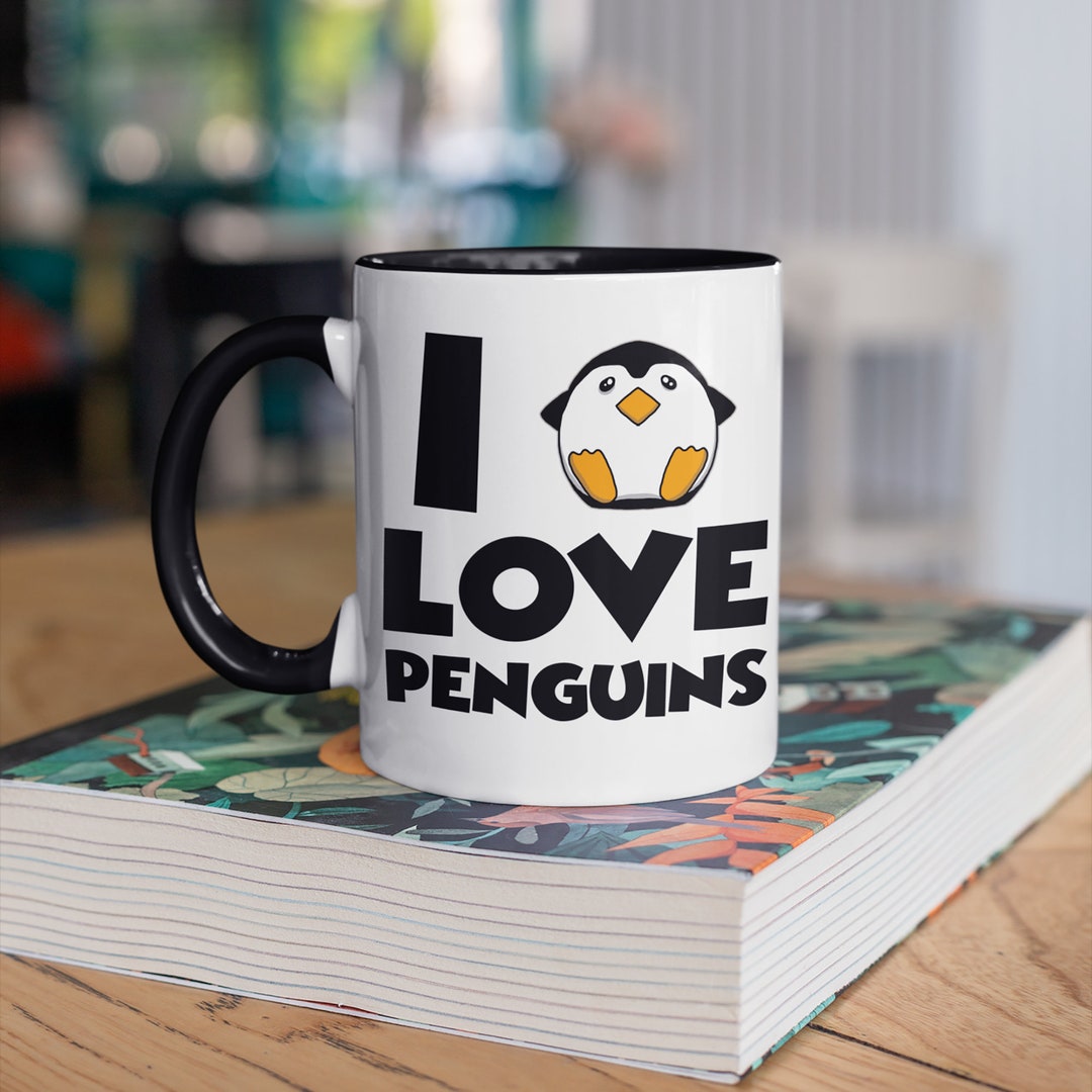 I Love Penguins Mug, Cute Penguin Coffee Mugs, Gift, Gifts for Penguin ...