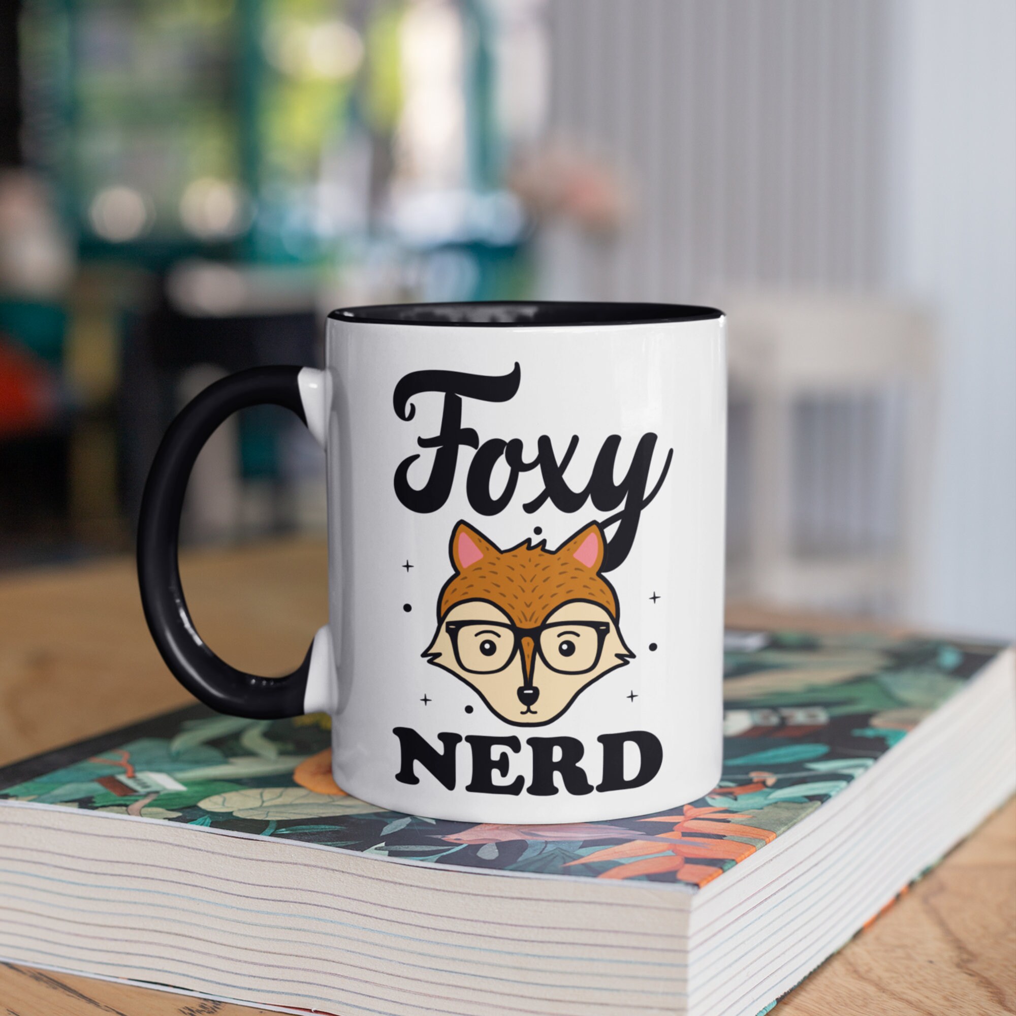 Foxy Nerd Mug Funny Fox Coffee Mugs Cute Fox Tumbler Travel | Etsy