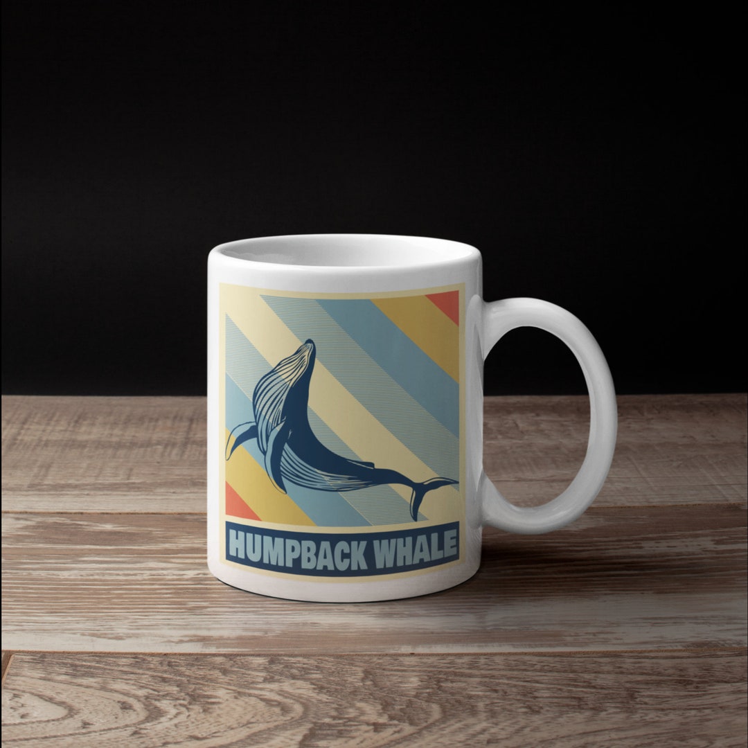 Humpback Whale Mug, Retro Whale Coffee Mugs, Gifts for Whale Lovers ...