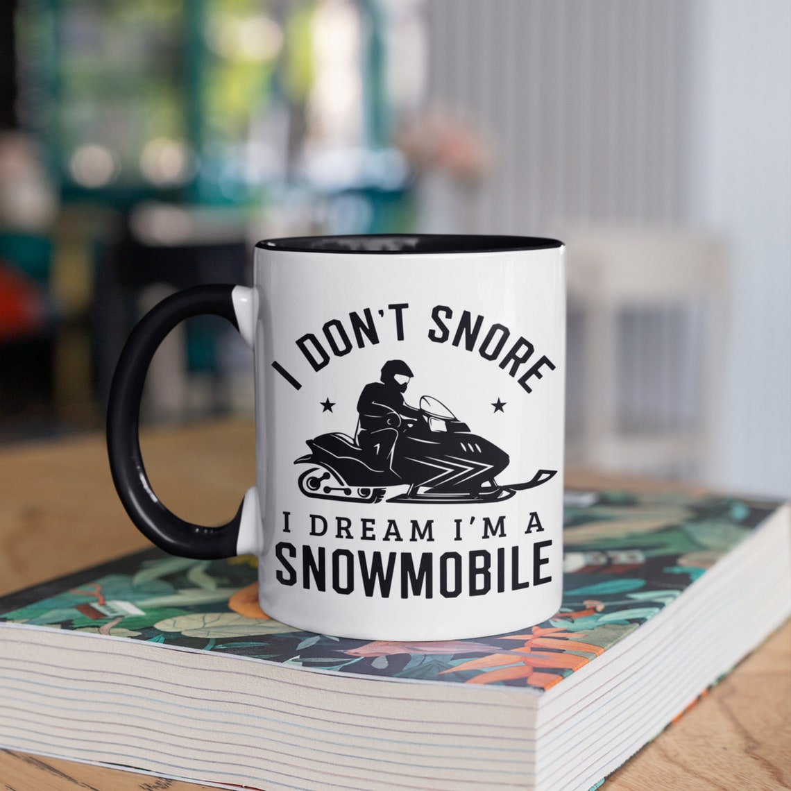 Funny Snowmobile Mug, Snowmobiling Coffee Mugs, Snowmobiler Snore ...