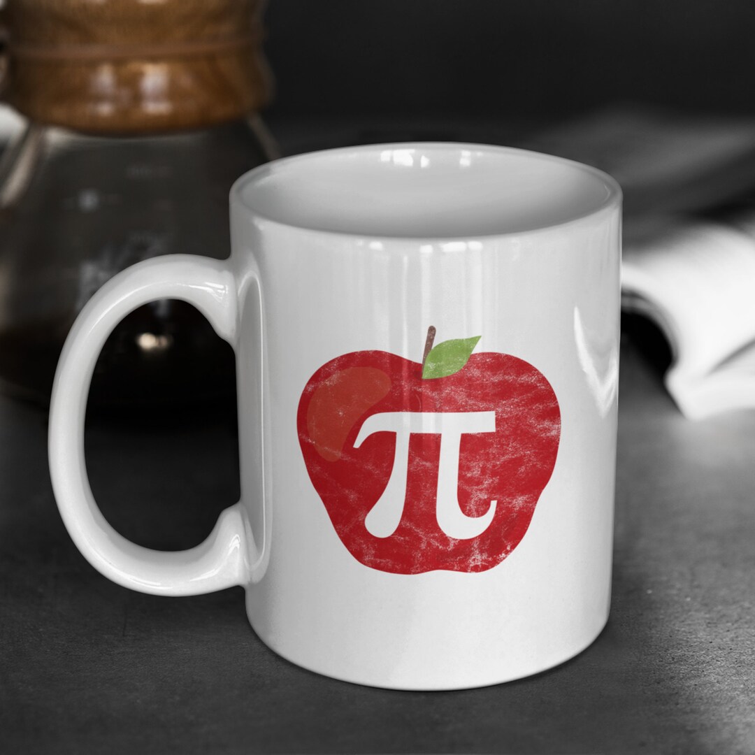Apple Pi Day Mug, 3.14 Funny Math Teacher Meme Mugs, Funny Teachers ...