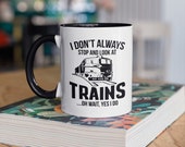 Funny Train Mug Trains Railroad Coffee Mugs Trainwatching - Etsy