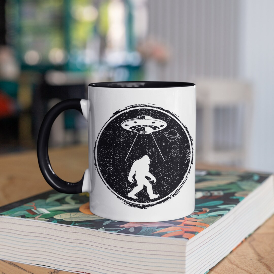 Bigfoot Alien UFO Mug, UFO Coffee Mugs, Aliens Tumbler, Travel Mug ...