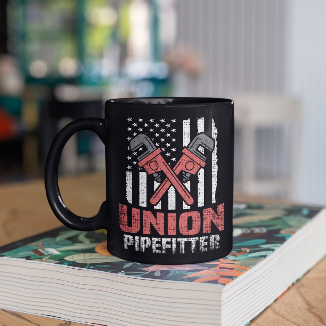Union Pipefitter Mug, USA Flag Steamfitter Coffee Mugs, Tumbler Travel ...
