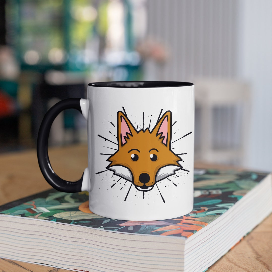 Fox Mug, Cute Fox Coffee Mugs, Fox Tumbler, Travel Mug, Beer Can Holder ...