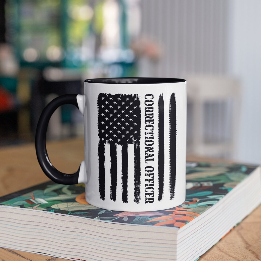 Correctional Officer Mug, USA Flag America Coffee Mugs, Tumbler, Travel ...