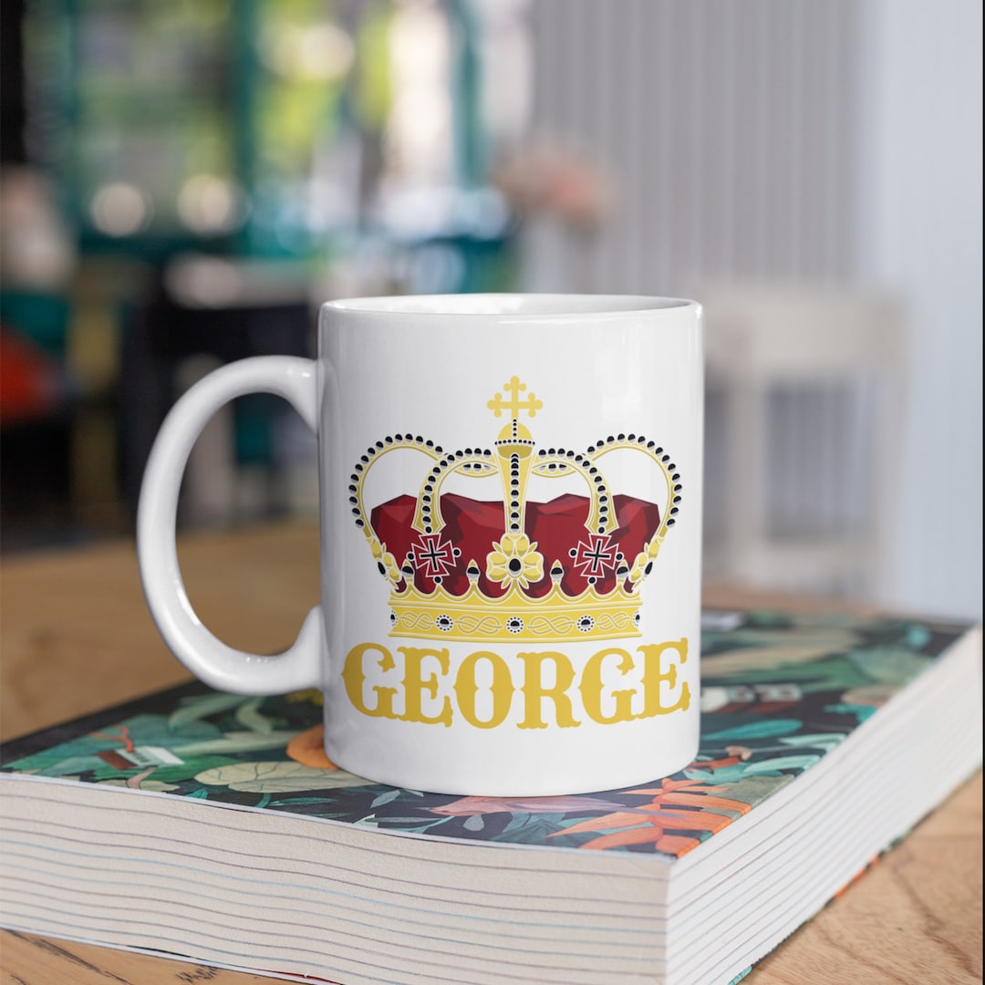 Personalized Crown Mug, King Crown Mug, George Custom Mug Coffee Mugs ...