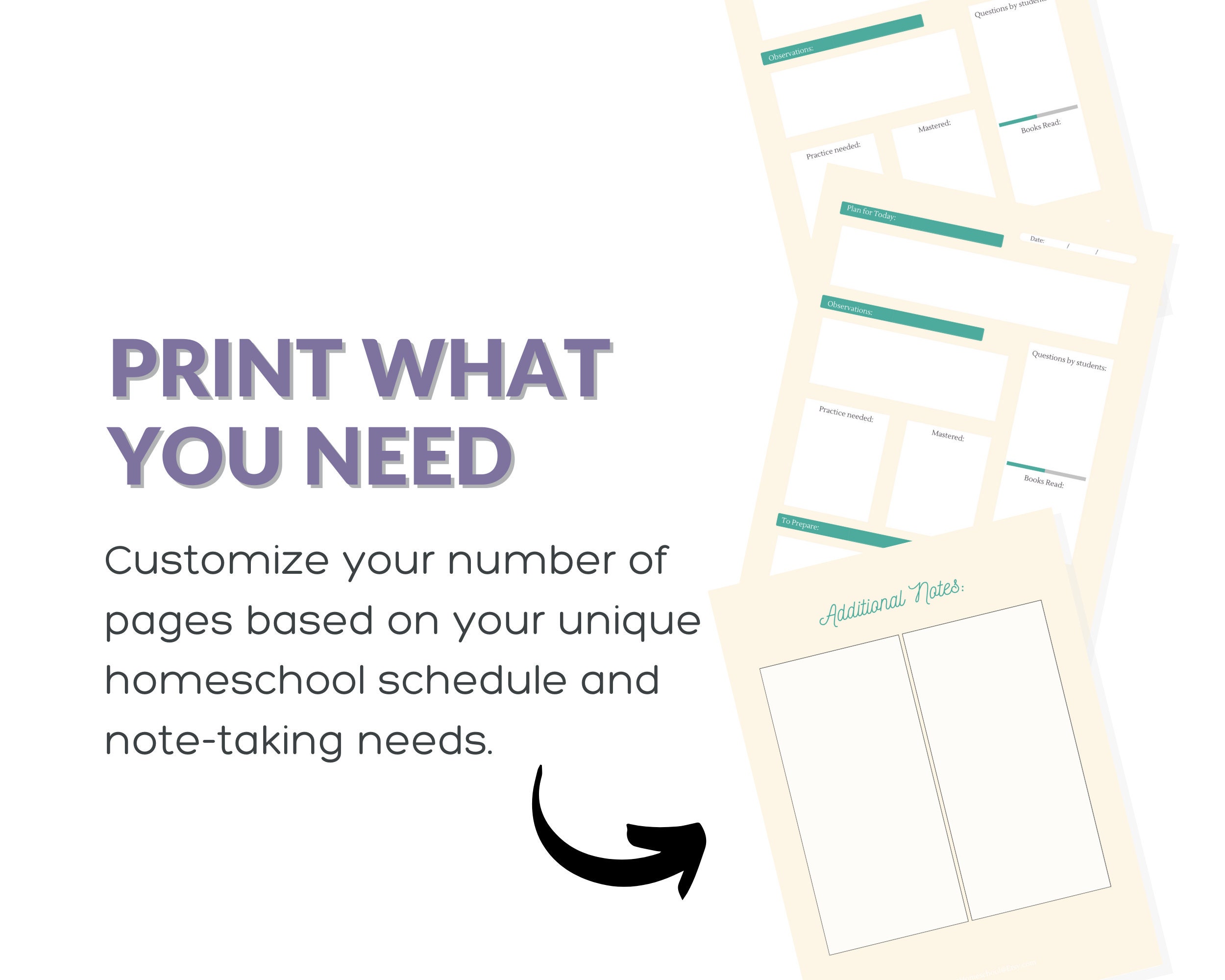Homeschool Planner 2024 Instant Download Daily Log Weekly Planner ...