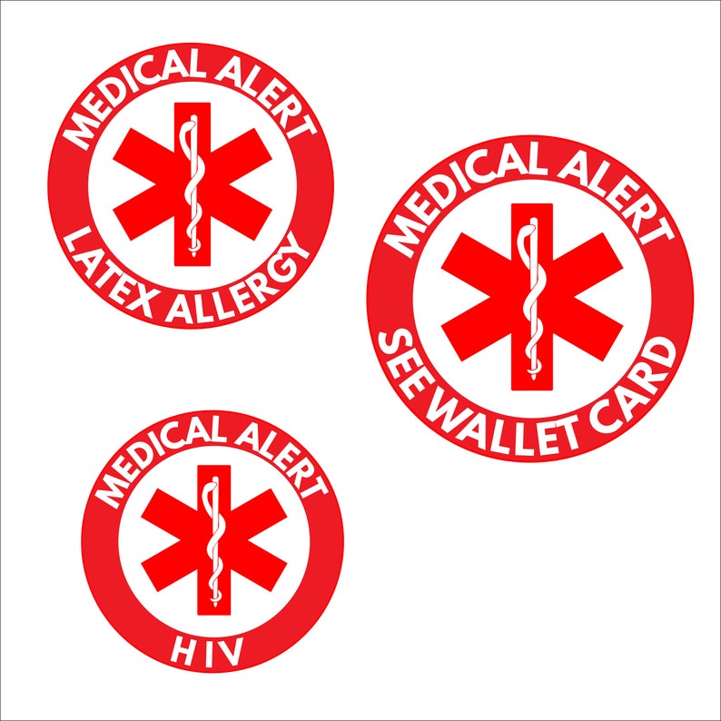 Medical Alert Bundle 2 SVG Cut File - Etsy