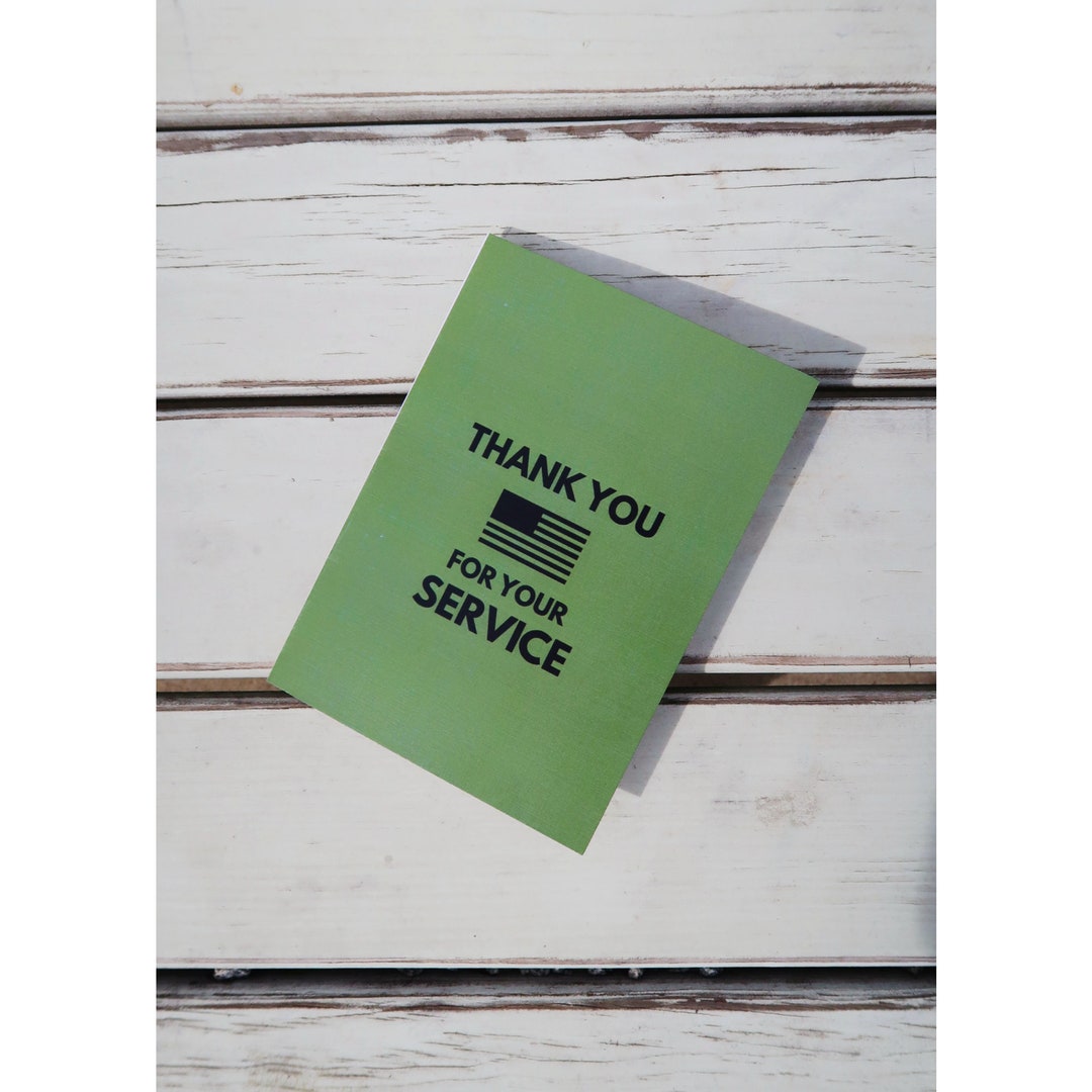 Thank You for Your Service Card - Etsy