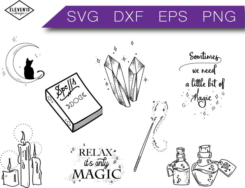 Magic Bundle SVG Cut File, Cameo, Silhouette, Magic Cut Files, Magic ...