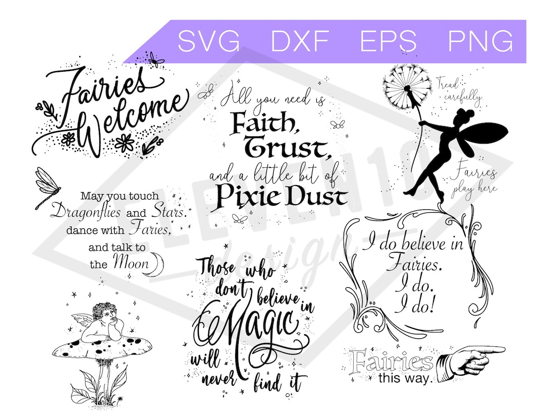 Fairy SVG Bundle, Elf Design, Pixie Dust, Magic Svg, Magic Svg ...