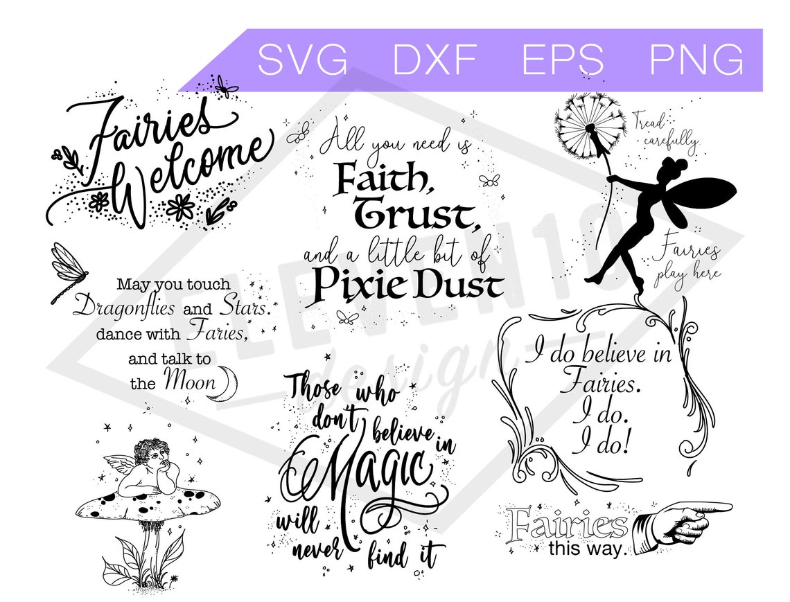 Fairy SVG Bundle, Elf Design, Pixie Dust, Magic Svg, Magic Svg ...
