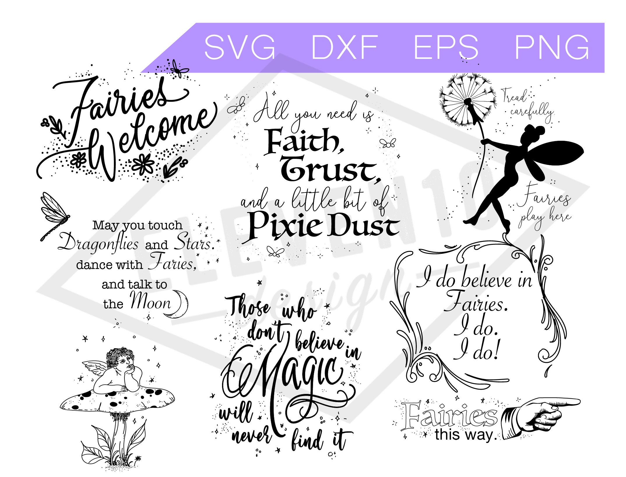 Fairy SVG Bundle, Elf Design, Pixie Dust, Magic Svg, Magic Svg ...