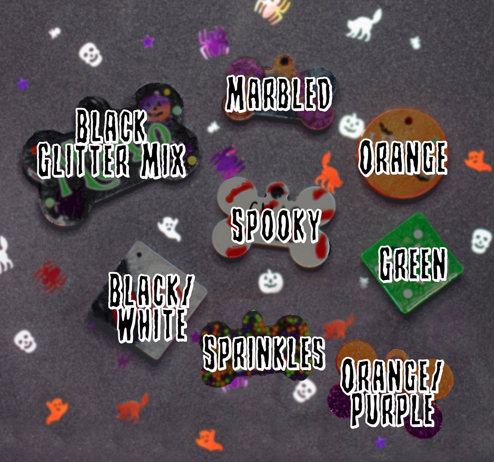 Halloween Dog Tags, Spooky Dog Tags, Halloween Pet ID Tag - Etsy