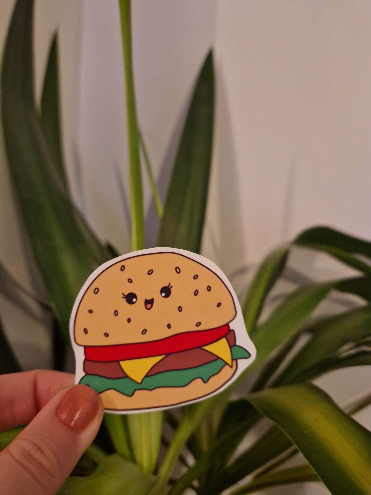 Burger and Chips Stickers Waterproof. Fries Sticker. - Etsy