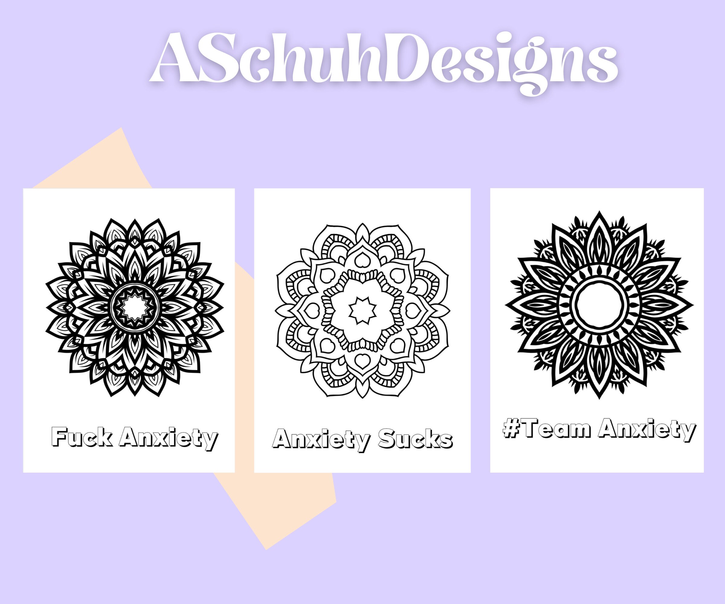 Anxiety Coloring Book, Calming Coloring Book, Mental Health Coloring ...