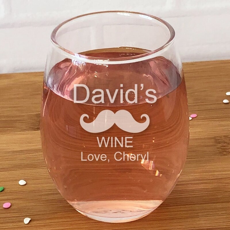 Mustache Wine Glass - Etsy