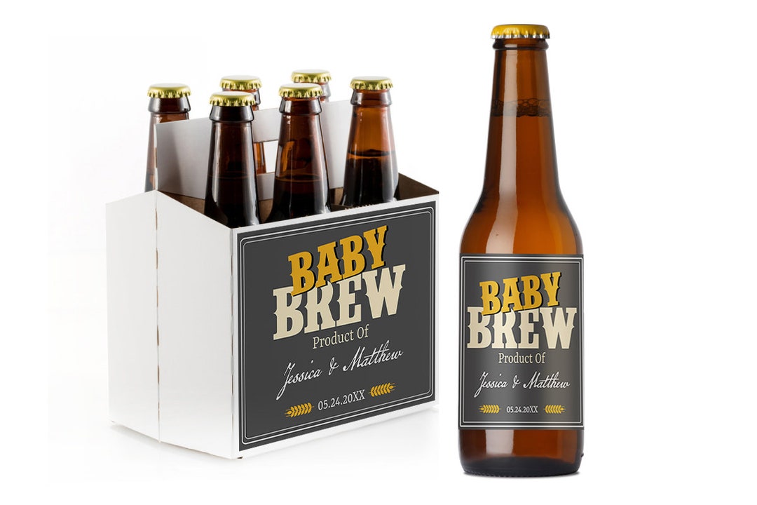 Baby Brew Baby Shower Party Personalized Beer Bottle Carrier or ...