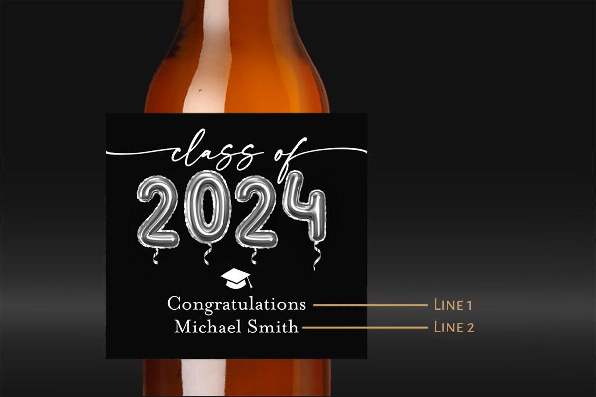 Class of 2025 Graduation Party: Personalized Beer Bottle Labels ...