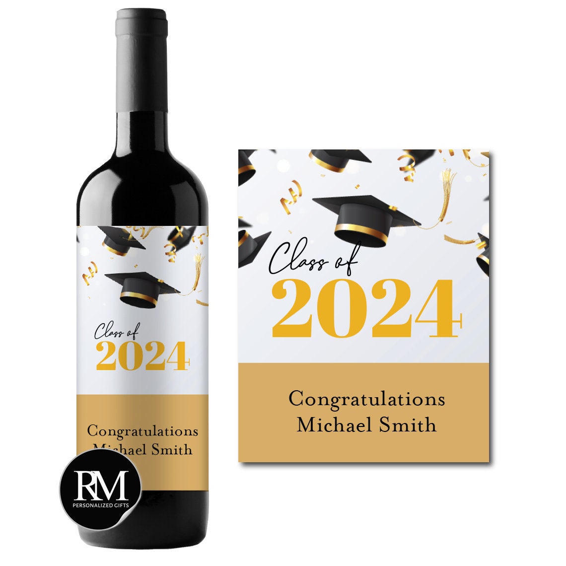 Set of 12 Class Of... Personalized Wine Labels, Graduation Party Wine ...