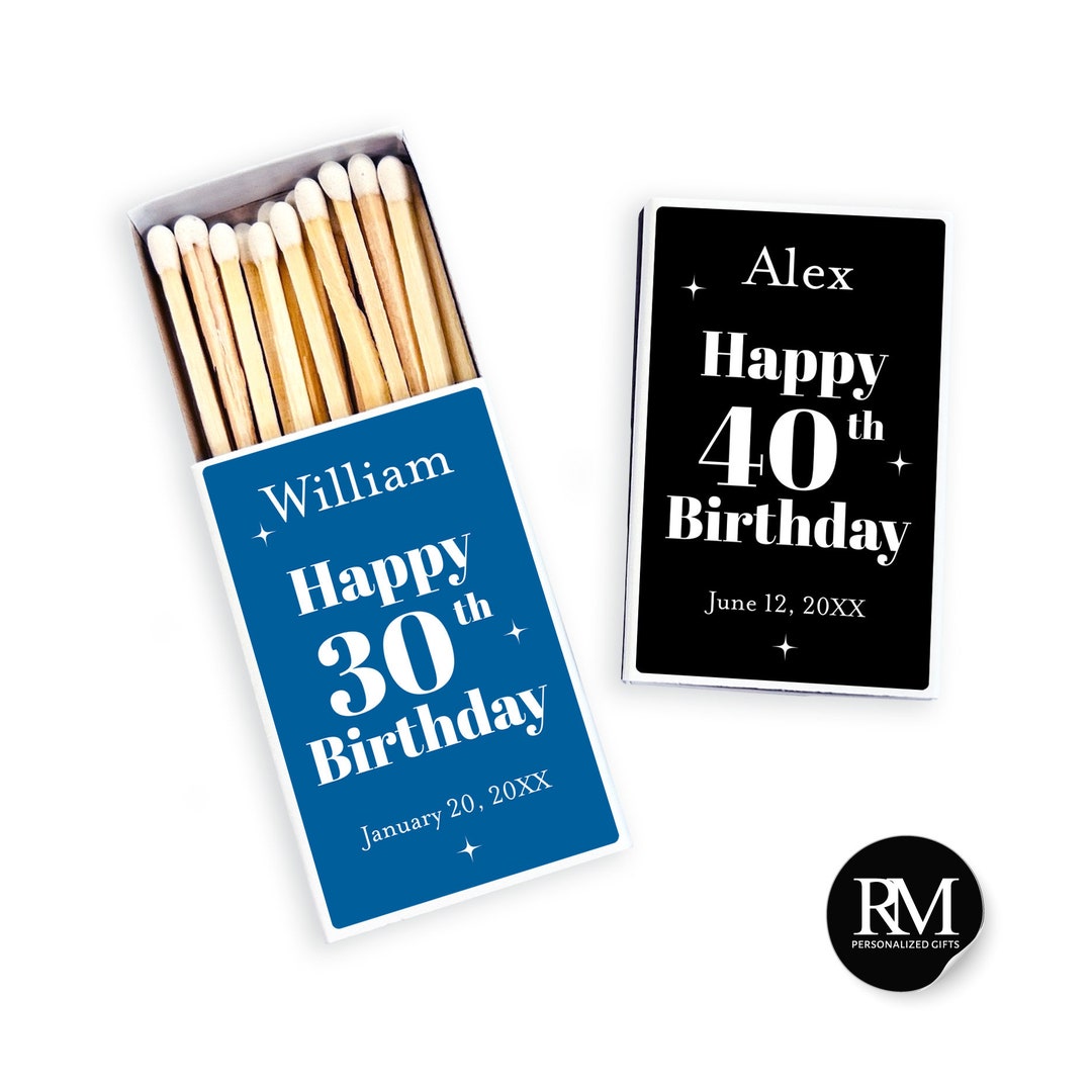 Personalized Matches PACK of 50 Happy Birthday Personalized Matches ...