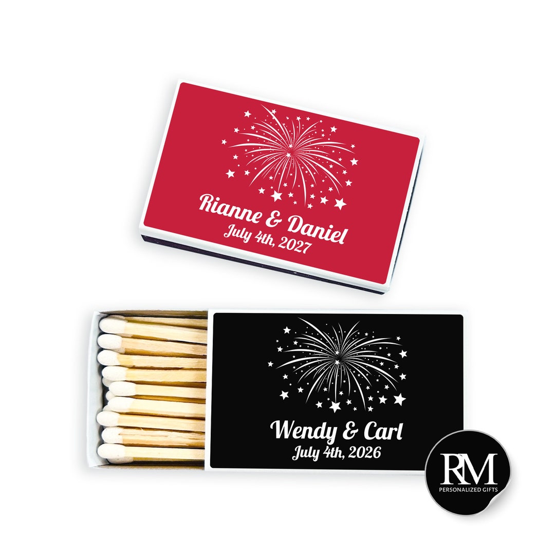 Personalized Matches PACK of 50 Fireworks Personalized Matches ...