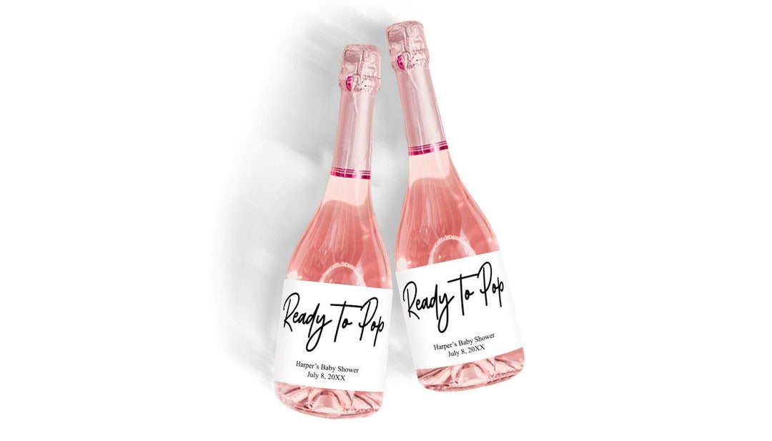 3 Pieces Ready to Pop Personalized Champagne Bottle Labels ...