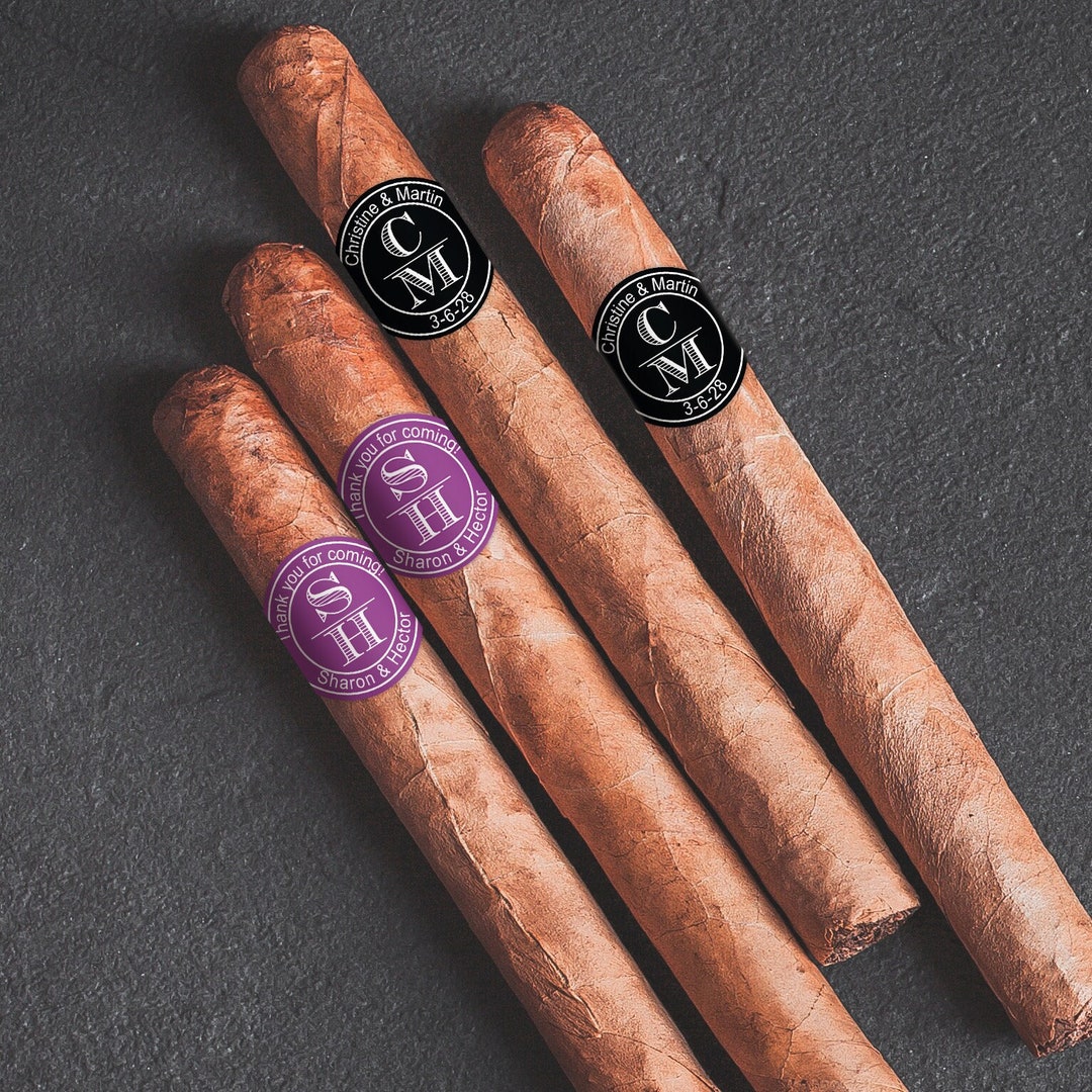 14 Pieces Classic Initials Personalized Cigar Labels, Personalized ...