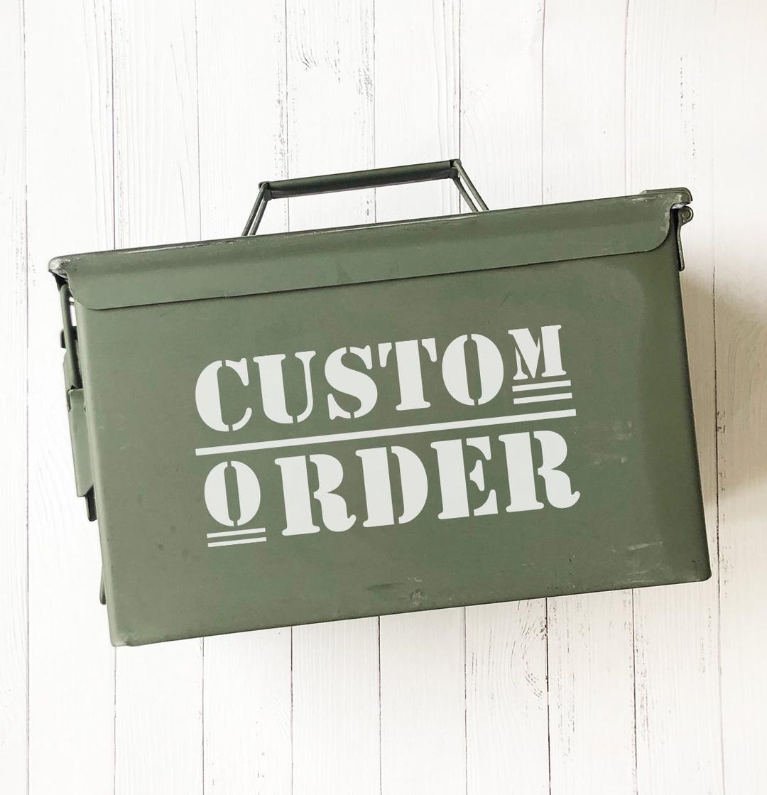 Custom Order Logo Personalized Ammo Box Personalized Father's Day Gifts ...