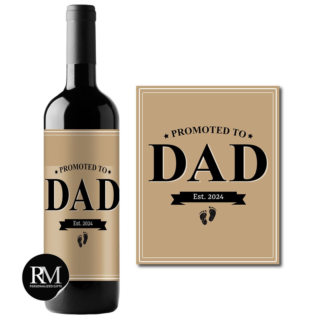 Personalized Wine Label Promoted to Dad Labels, Father's Day ...