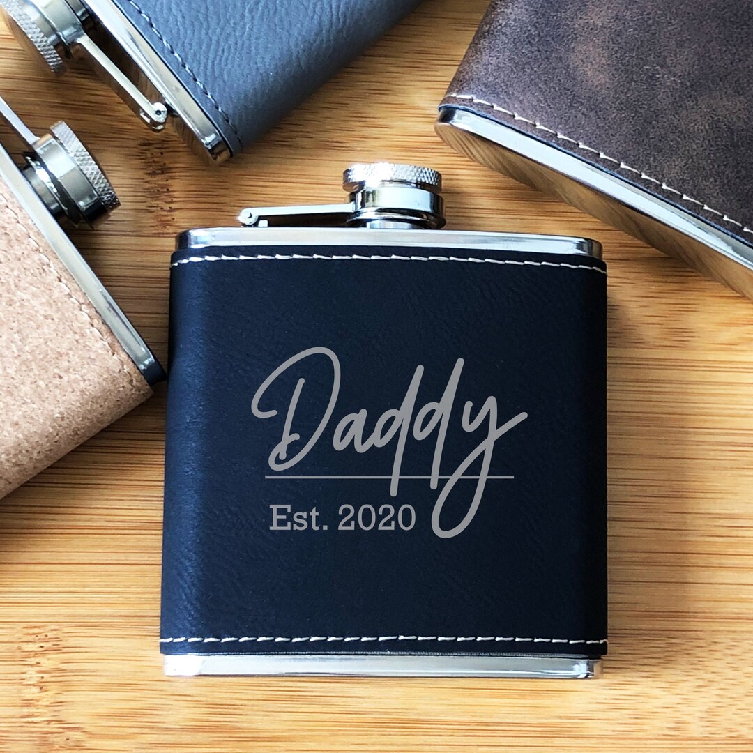 Personalized Leather Hip Flask Engraved Personalized Custom - Etsy