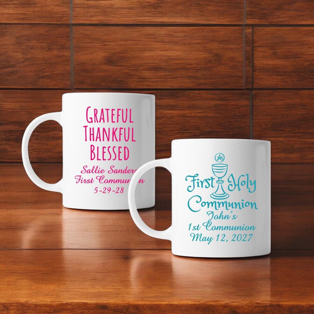 First Holy Communion Personalized 12 Pieces 10 Ounce Coffee Mug With ...