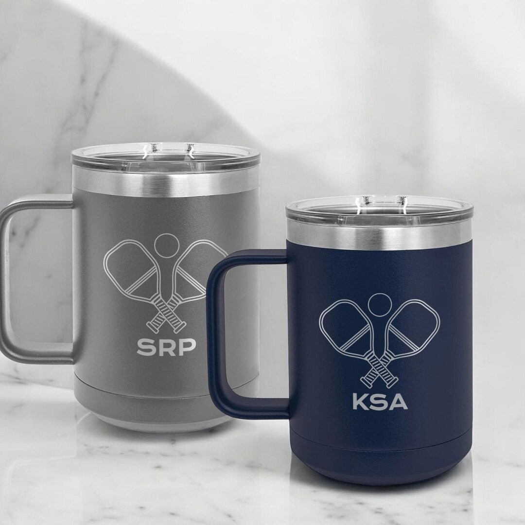 Pickleball Custom Engraved Insulated 15 Oz Tumbler, Pickleball Vacuum ...