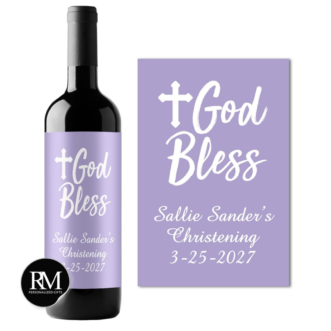 Personalized Baptism Wine Labels: Christening Mi Bautizo, Set of 12 - Etsy