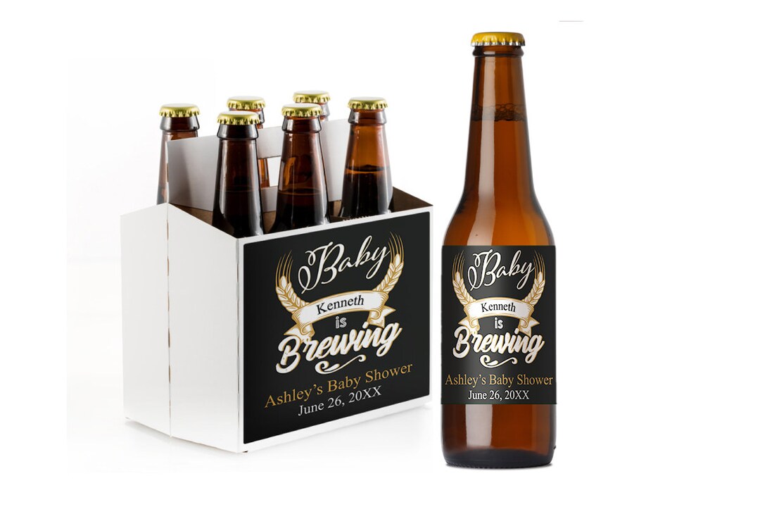Baby is Brewing Personalized Beer Bottle Carrier or Personalized Beer ...