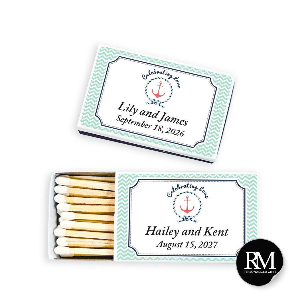 Personalized Matches PACK of 50 Celebrating Love Personalized Matches ...