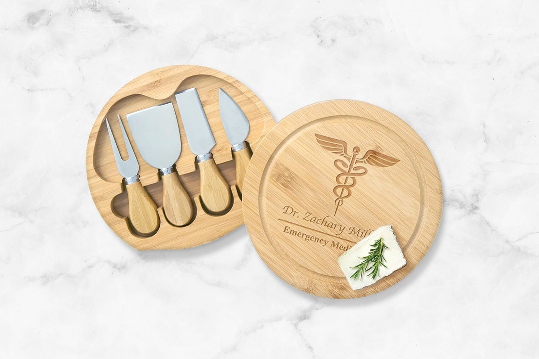 Nurse Medical Doctor Engraved Personalized Cheese Board Set ...