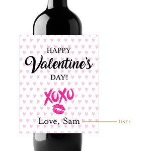 Set of 12 XOXO Personalized Wine Labels, Valentine's Day Wine Champagne ...
