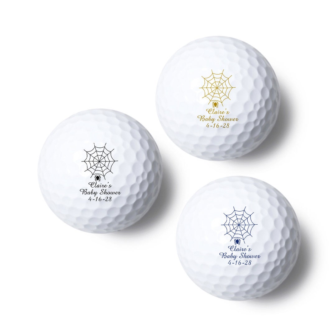Cobweb Golf Balls: Halloween Baby Shower Gifts, Set of 4 - Etsy