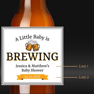 A Little Baby is Brewing Personalized Baby Shower Beer Carrier and ...