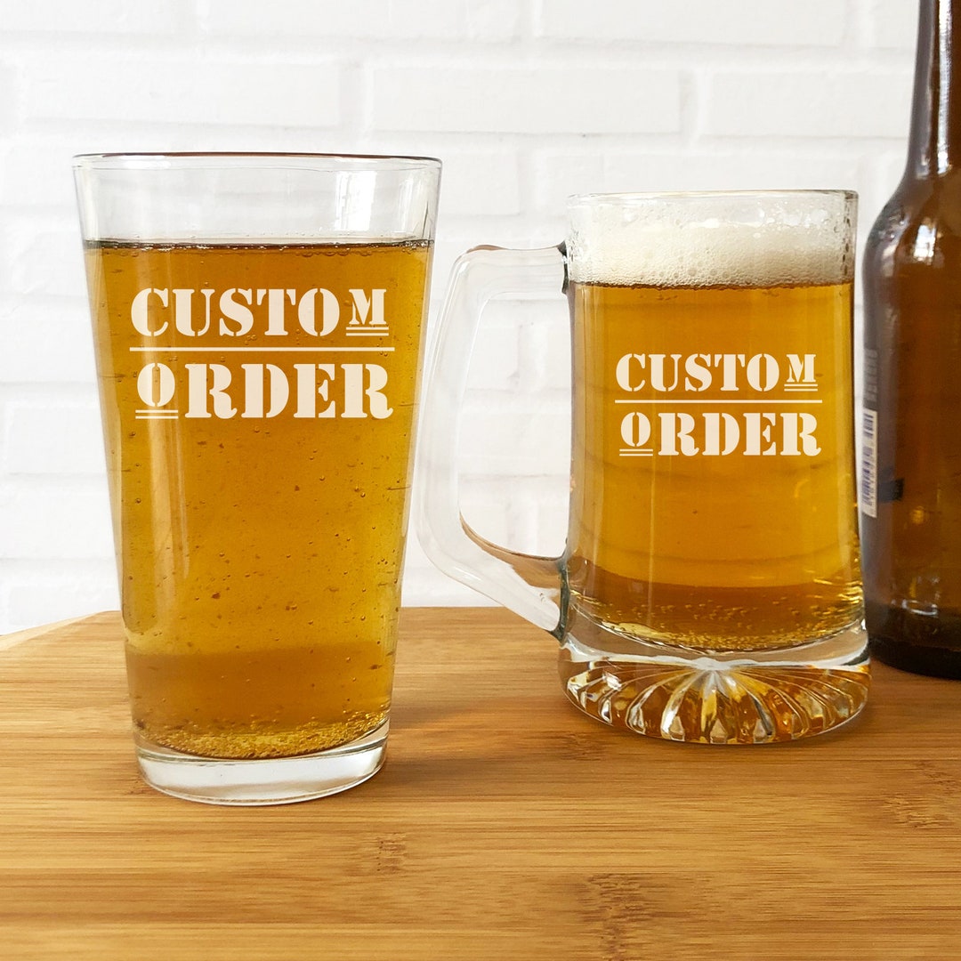 17 Pcs Custom Order Beer Glass Pint Beer Glass OR Beer Mug - Etsy