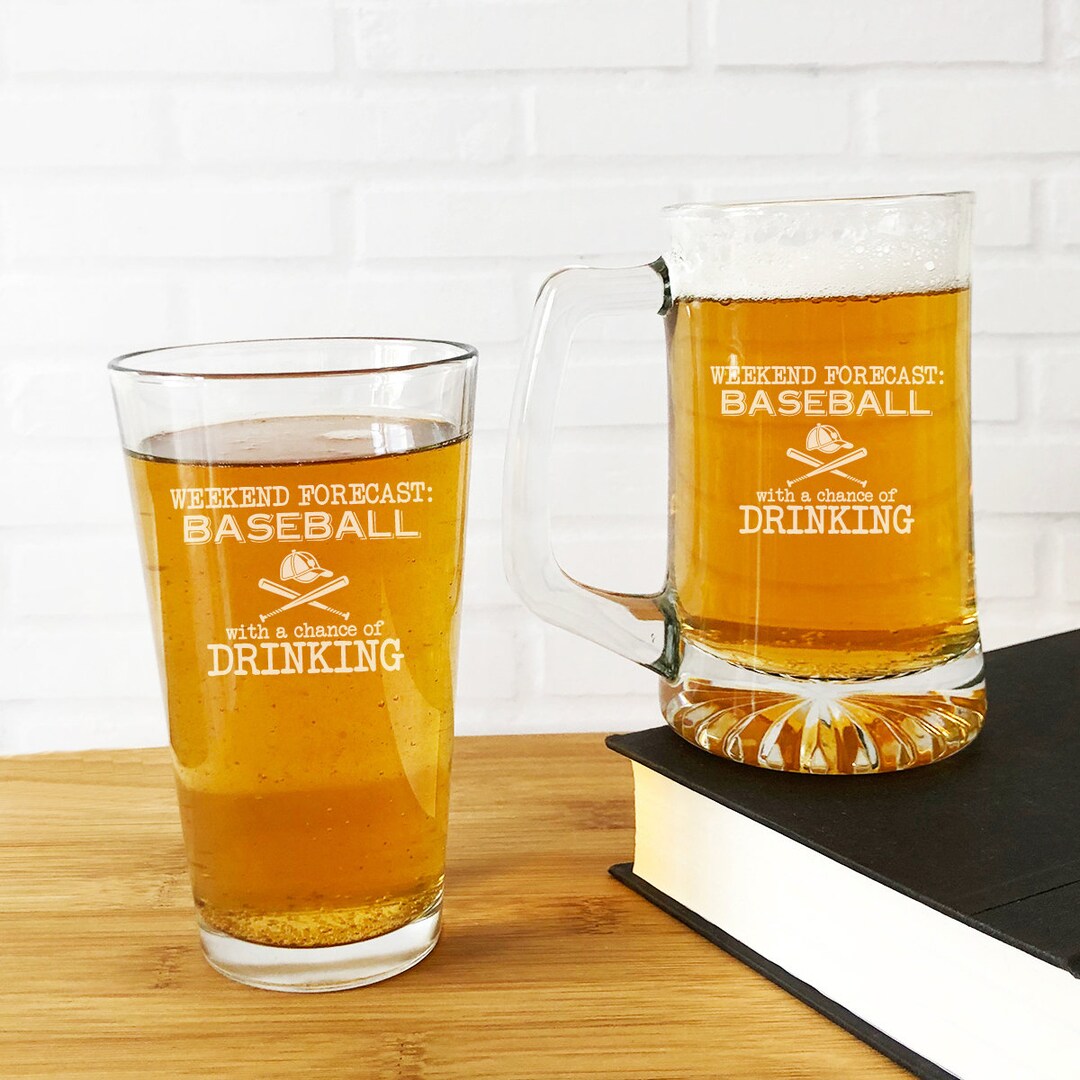 Beer Glass Pint Beer Glass OR Beer Mug Etched Weekend - Etsy