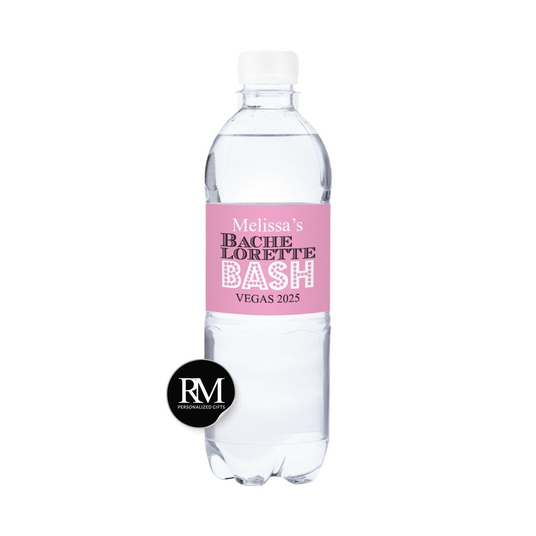 15 Pieces Bachelorette Bash Personalized Waterproof Water Bottle Labels ...
