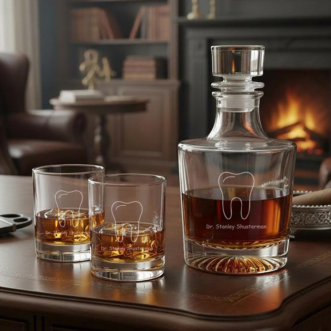 Dentistry Personalized Whiskey Decanter Whiskey Rocks Glasses, Legacy ...