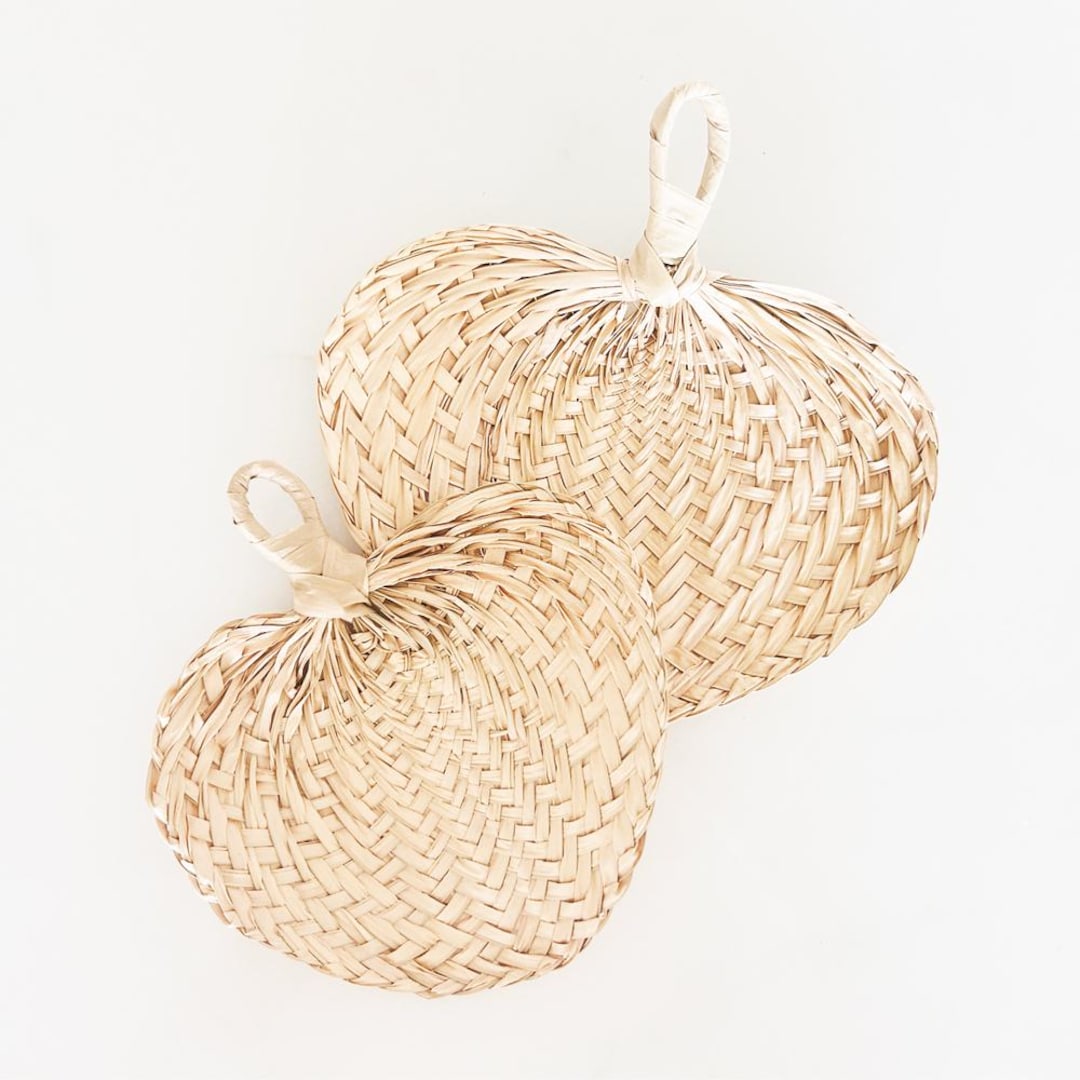 100ct Bulk Natural Raffia Hand Fans - Etsy