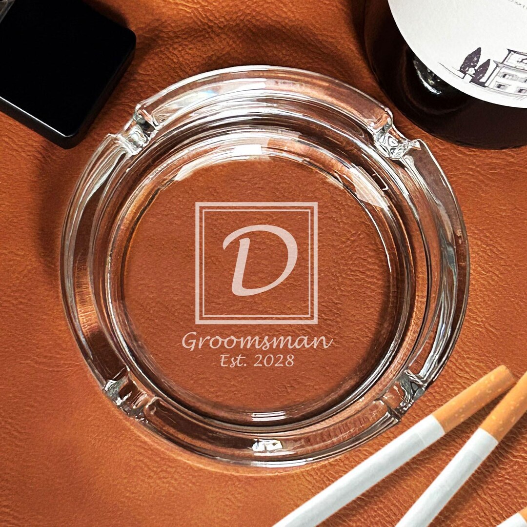 Engraved Personalized Cigarette Ashtray, Glass Engraved Personalized ...
