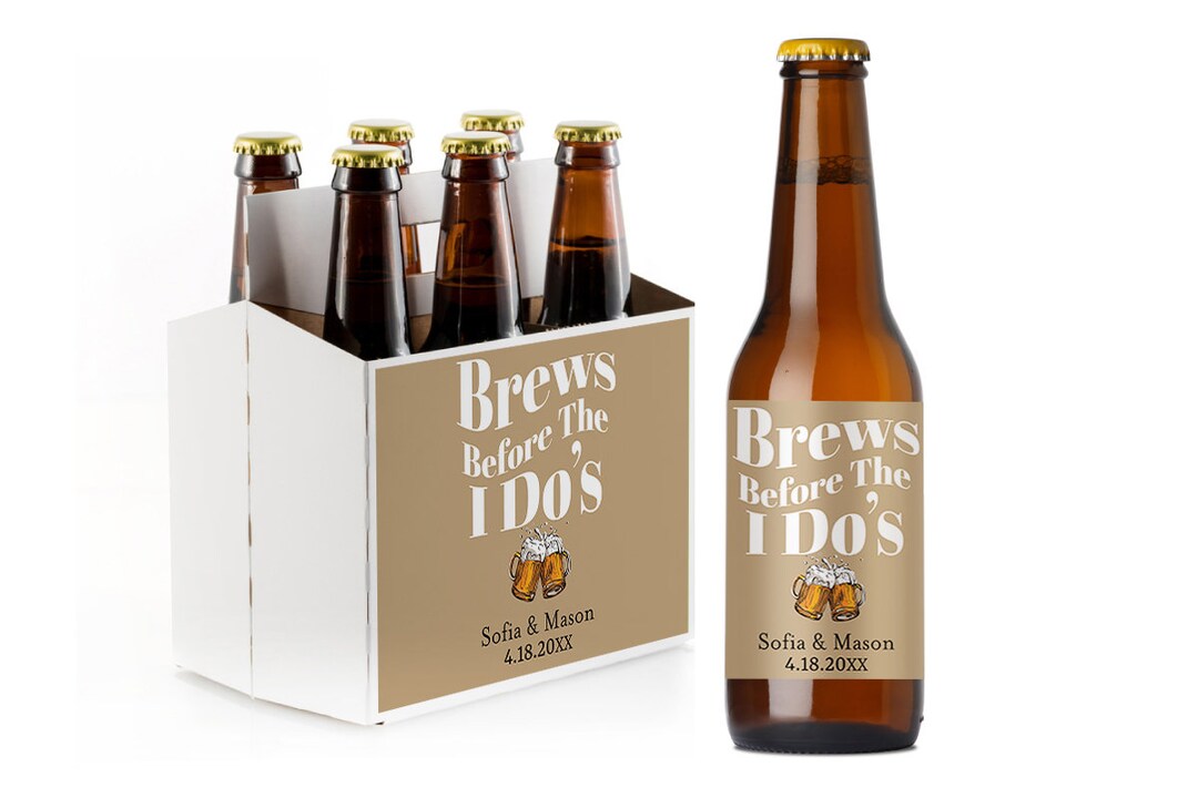 Brew Before the I Do's Bachelor Party Personalized Beer Bottle Carrier ...