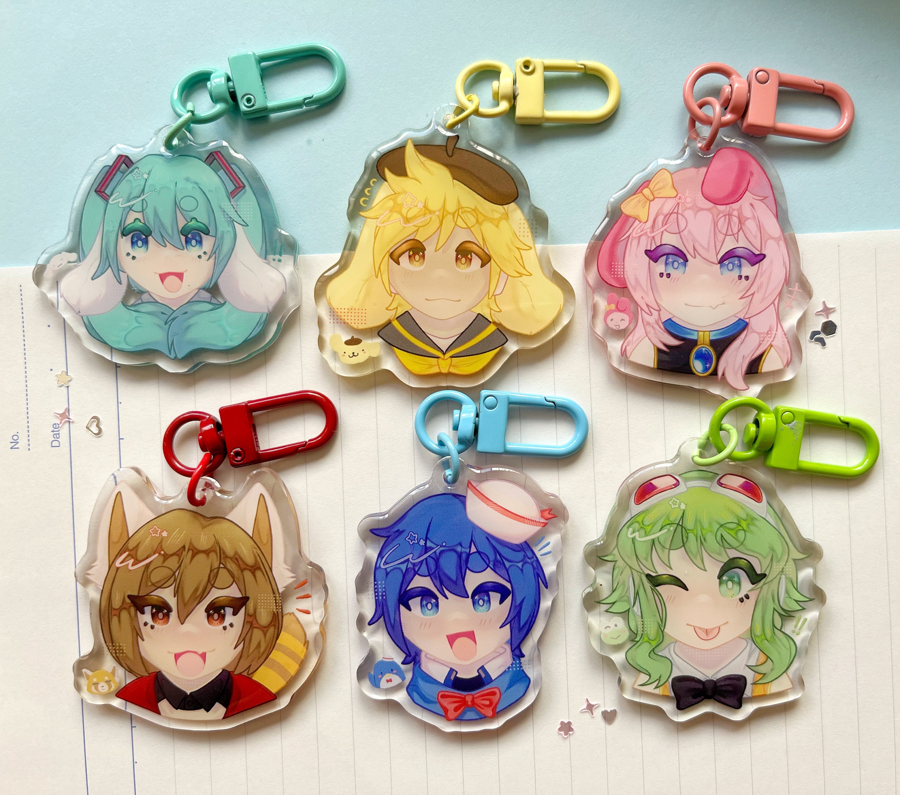 Vocaloid X Sanrio Keychains - Etsy