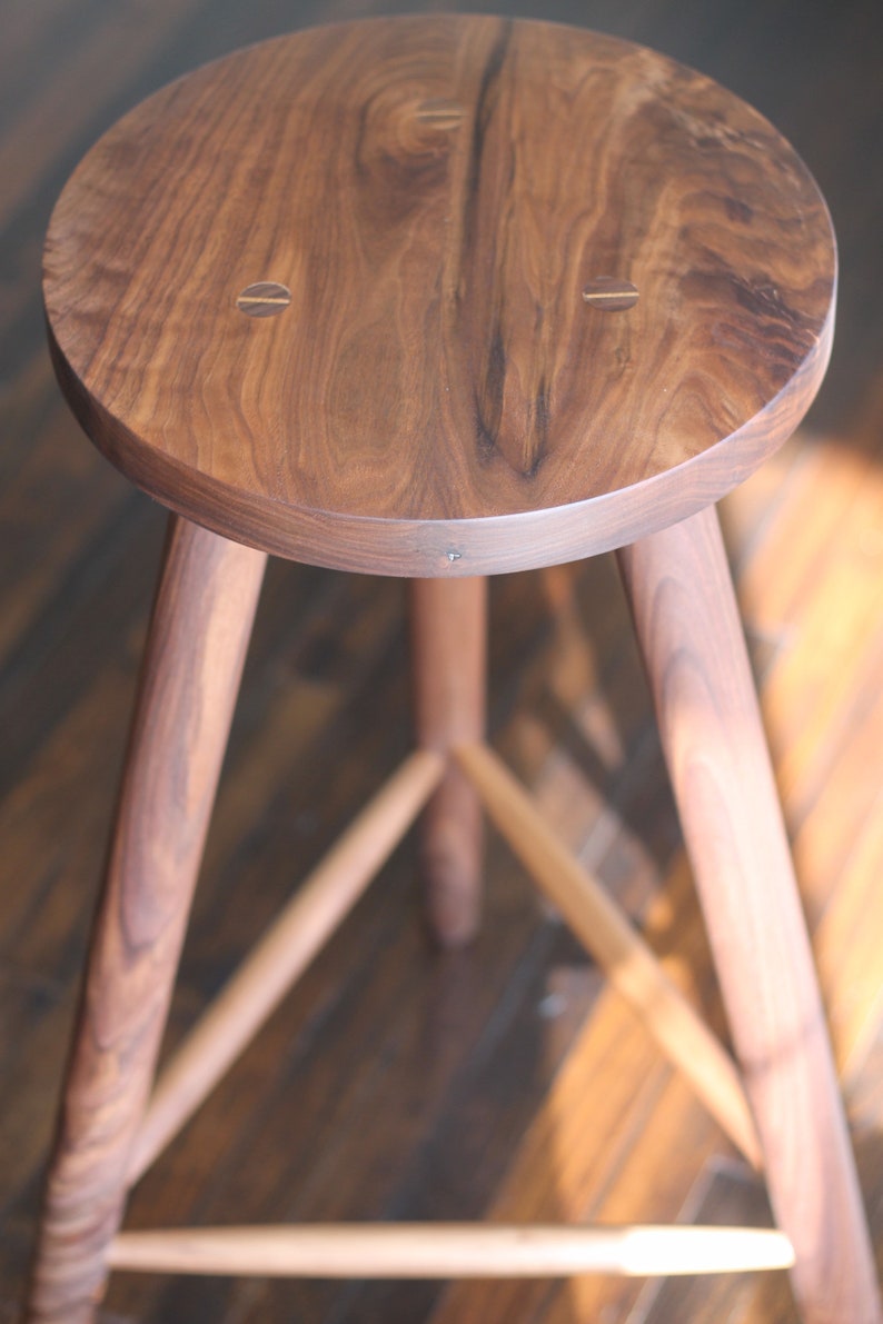 Handmade Walnut Bar Stool 30 Height - Etsy